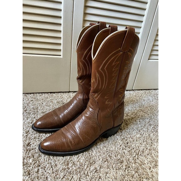 Nocona | Shoes | Vtg Nocona Boots Made In Usa Smooth Brown Leather ...